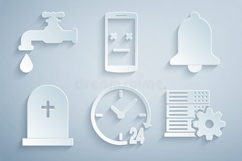 Set Clock 24 Hours, Ringing Bell, Tombstone with Cross, Server Setting ...