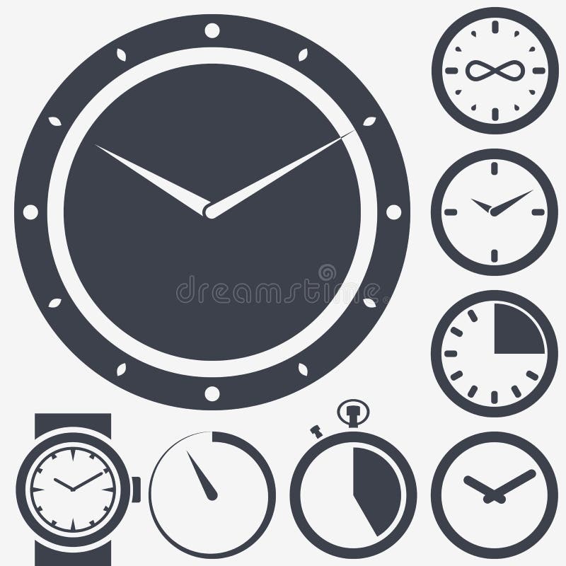 Set of Clock Icons stock vector. Illustration of timer - 90334240