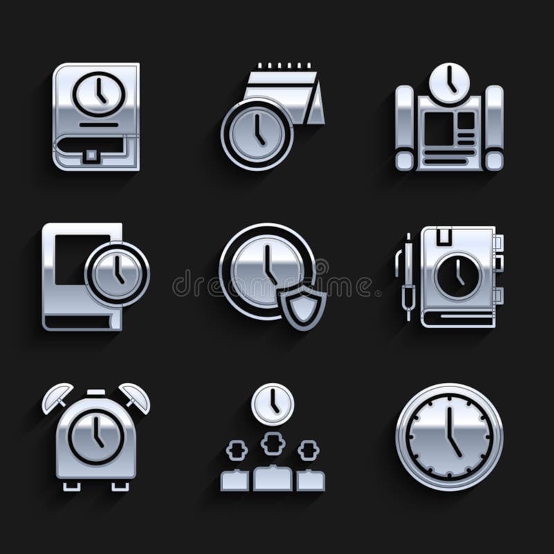 Set Clock with Shield, Time Management, daily Paper Notepad, Alarm ...