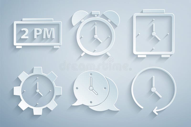 Set Clock Speech Bubble, Alarm Clock, Time Management, and Digital ...