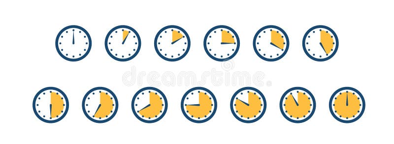 Set of Clocks, Timers. Minutes Left. Seconds Left Stock Vector ...