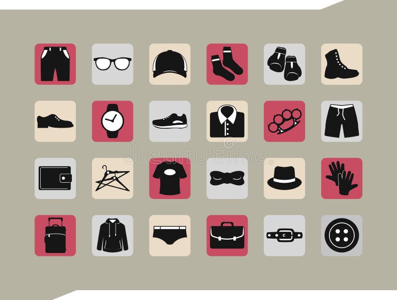 Set of cloth icons stock vector. Illustration of shopping - 39923520