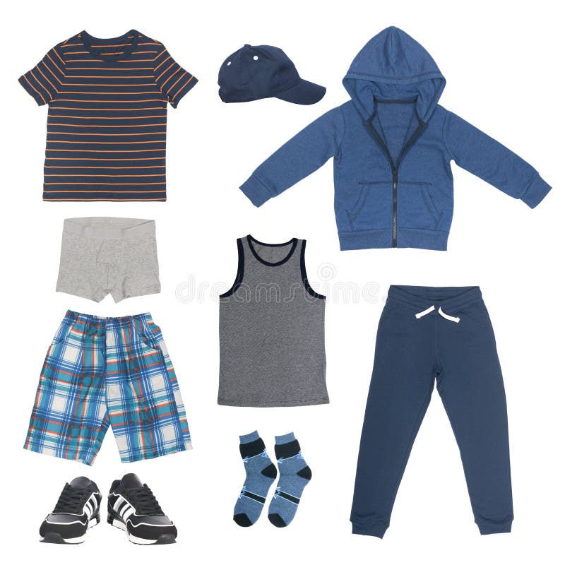 Set of clothes for boy stock photo. Image of male, dress - 58155754