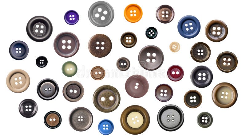 Set of Clothes Classic Buttons. Button for Scrapbooking and Craft Stock ...