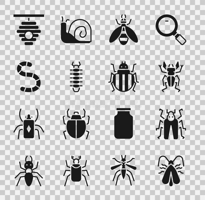 Set Clothes Moth, Beetle Bug, Deer, Centipede, Worm, Hive for Bees and ...