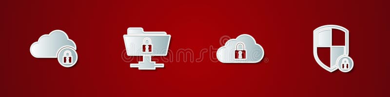 Folder and shield stock vector. Illustration of shield - 164543550