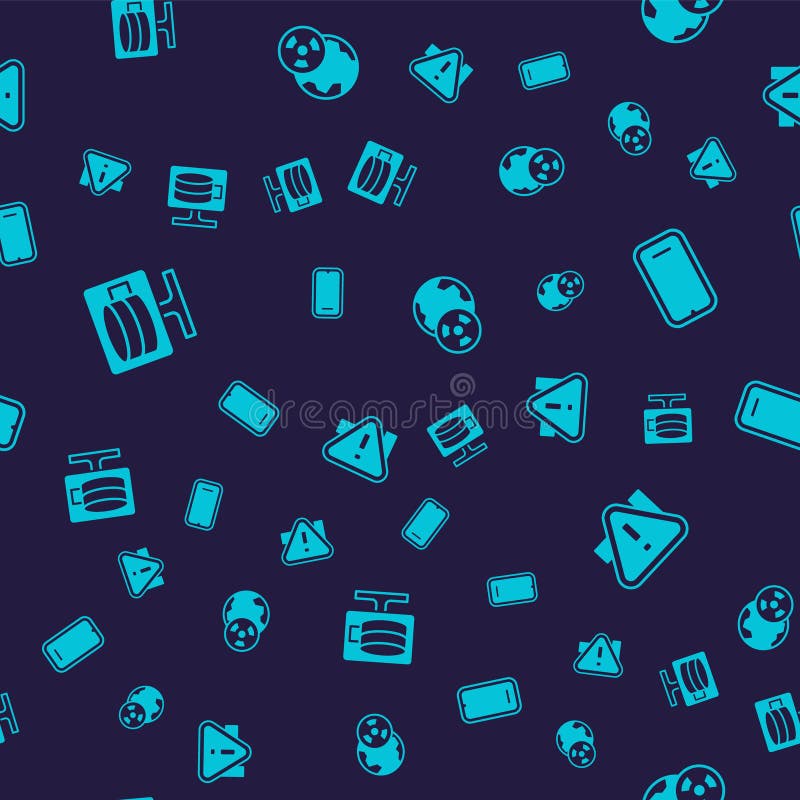 Set Cloud Database, Mobile Phone, Planet Earth and Radiation and ...