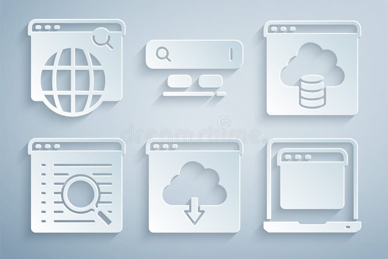 Set Cloud Download, Technology Data Transfer, Search Engine, Laptop ...