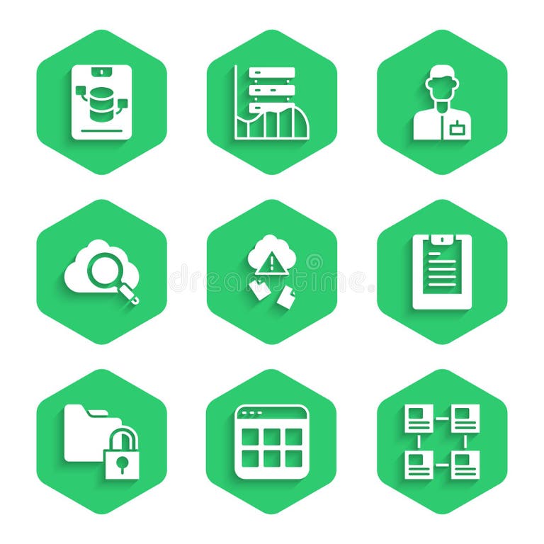 Set Cloud Hacking Browser Files Hierarchy Organogram Chart Server Data Report Folder And