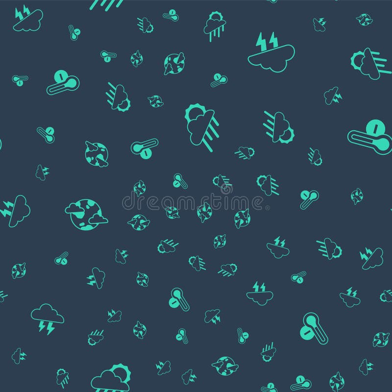 Set Cloud with Rain and Sun, Storm, Earth Planet Clouds and Meteorology ...