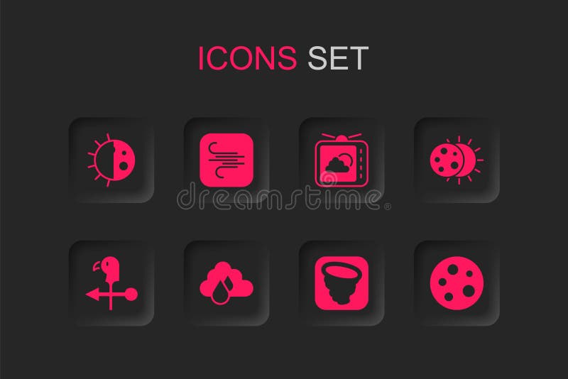 Set Cloud with Rain, Wind, Day Night Cycle, Tornado, Eclipse of the Sun ...