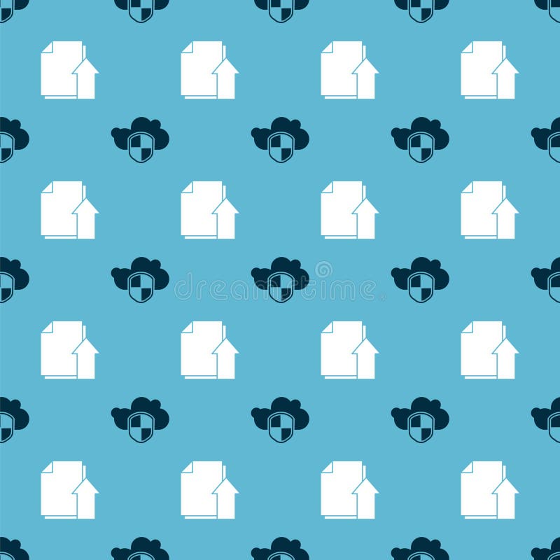 Set Cloud and Shield and Upload File Document on Seamless Pattern ... Set Cloud and Shield and Upload File Document on Seamless Pattern ...