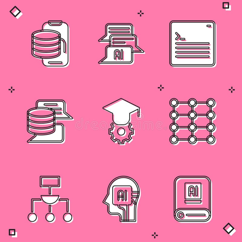 Set Server, Graduation Cap, Algorithm, Artificial Intelligence AI, Neural Network, Robot Setting ...