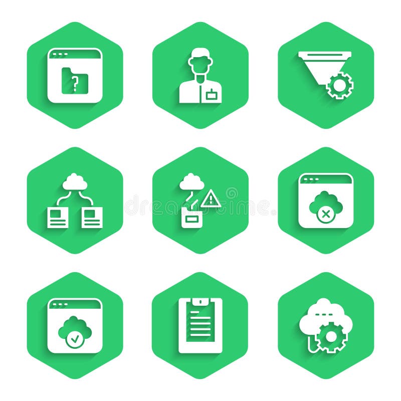 Set Cloud Technology Data Transfer, Server, Data Report, Failed Access Cloud Storage, Filter ...