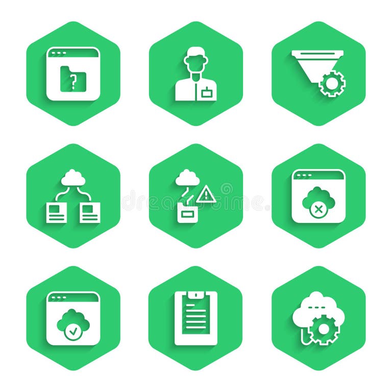 Set Cloud Technology Data Transfer, Server, Data Report, Failed Access Cloud Storage, Filter ...