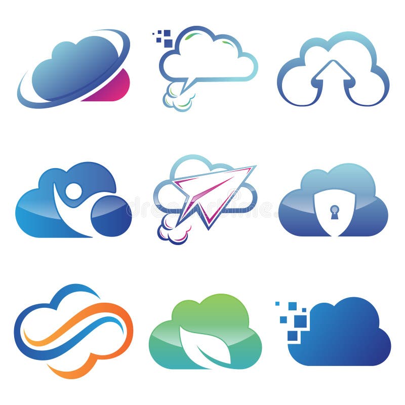 Cloud Tech Icon in Modern Style for Web, Graphic and Mobile Design ...