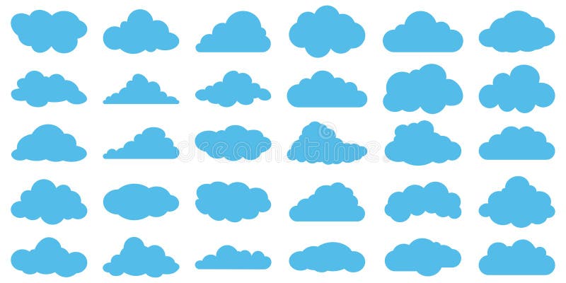 Set of clouds. Cloud icon stock vector. Illustration of nature - 301308453