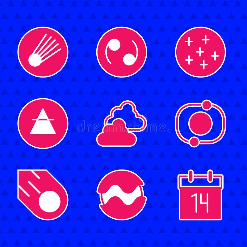 Set Cloudy Weather, Planet, Calendar, Solar System, Comet, Air Element ...