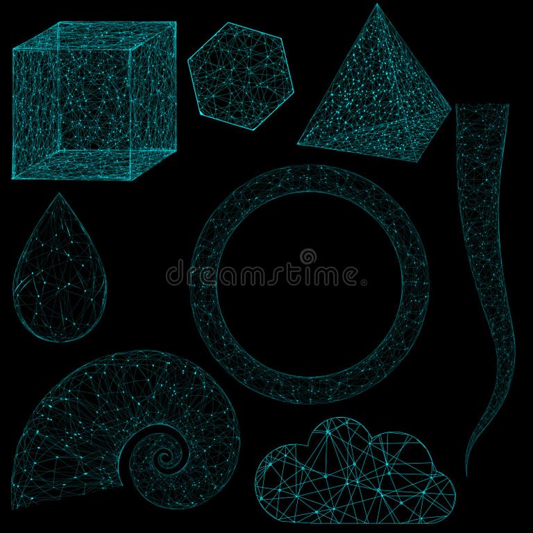 Set of Clusters Form for Design Project - Vector Illustration Stock ...