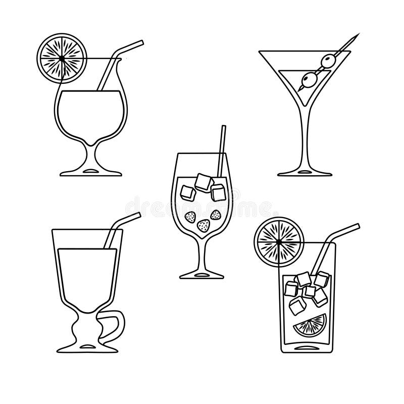 Cocktails Line Art Stock Illustrations – 1,459 Cocktails Line Art Stock ...