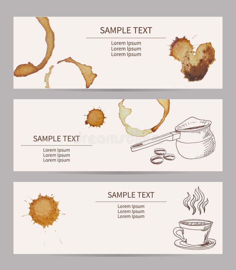 Horizontal Retro Coffee Set Banners Stock Illustrations – 26 Horizontal ...