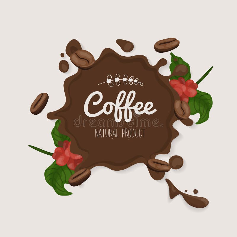 Set of Coffee Bins in Coffee Splash. Template, Design Element for ...