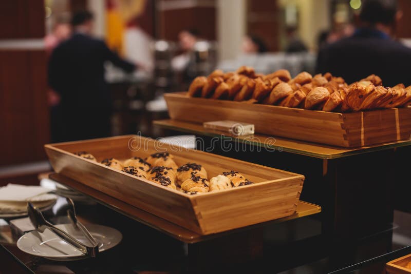 Set of Coffee Break in Hotel during Conference Meeting, with Tea and ...