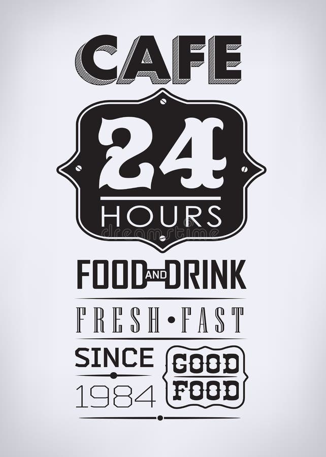 Set of Coffee , Cafe Typographic Elements Stock Vector - Illustration ...