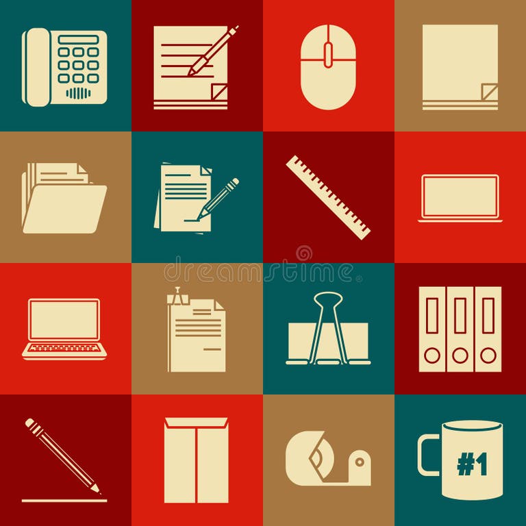 Documents Laptop Computer Mouse Stock Illustrations – 534 Documents ...