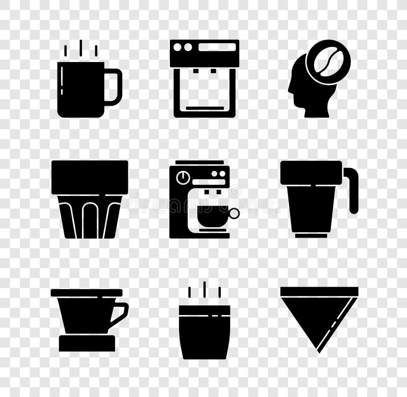 Set Coffee Cup, Machine, Barista, V60 Coffee Maker, Paper Filter, Glass ...