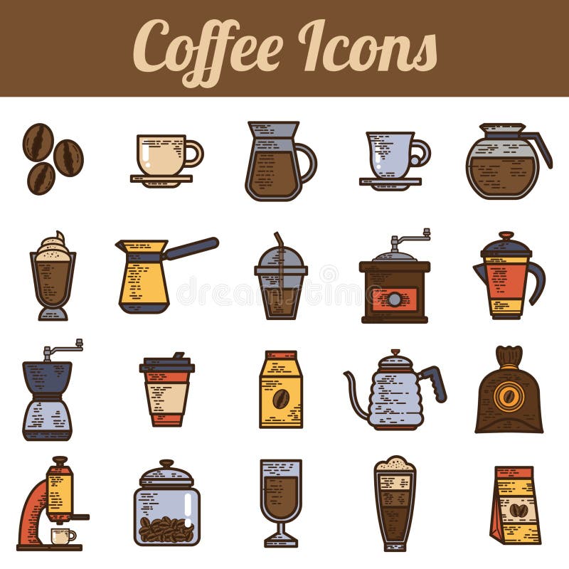 Coffee Grounds Icons Stock Illustrations – 16 Coffee Grounds Icons ...