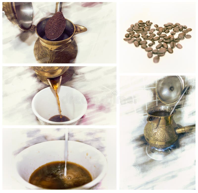 Set of coffee making stock image. Image of milk, pouring - 93455769