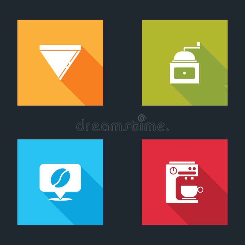 Set Coffee Paper Filter, Manual Coffee Grinder, Location with Bean and ...