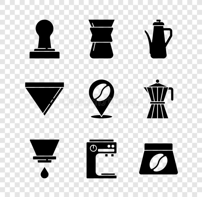 Set Coffee Tamper, Pour Over Coffee Maker, Teapot, V60, Machine, Bag ...