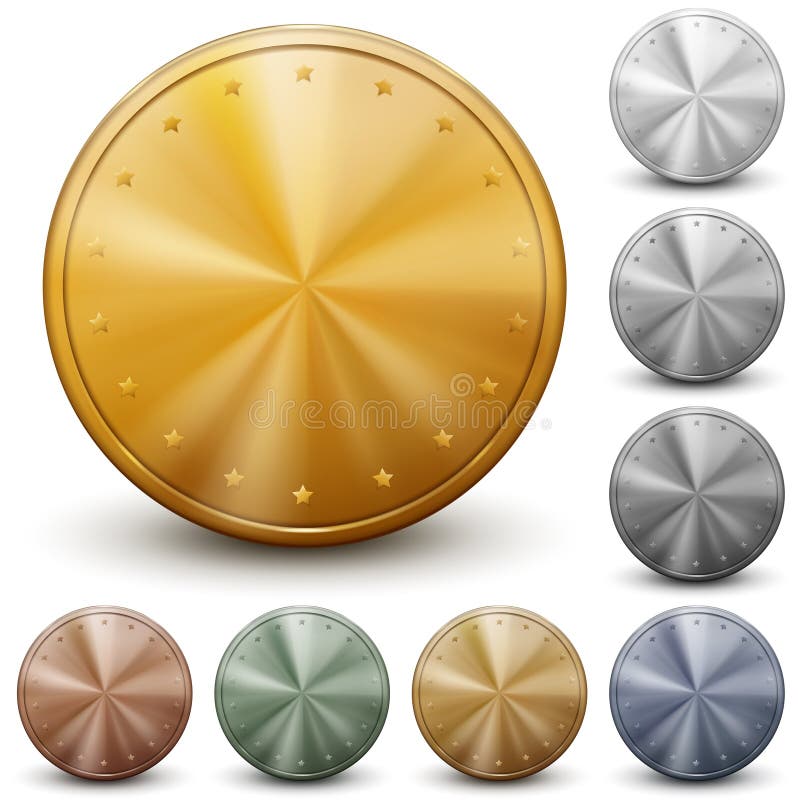 Set of Coins without Inscriptions Stock Vector - Illustration of design ...