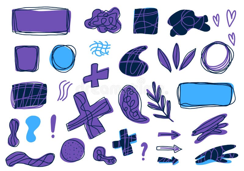 Set of Collage Design Elements. Vector Collection. Stock Vector ...