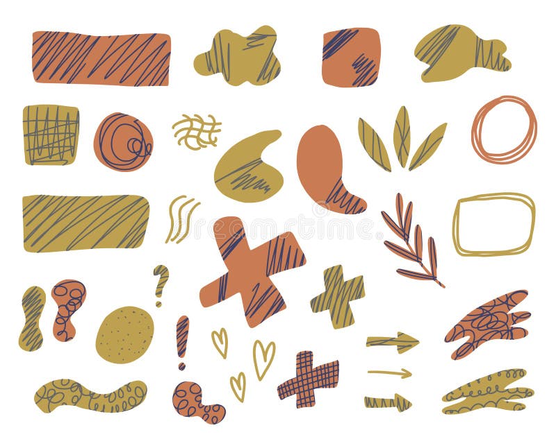 Set of Collage Design Elements. Vector Collection. Stock Vector ...