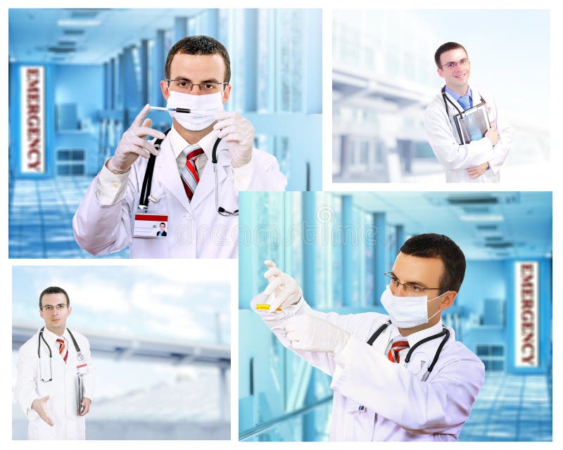 Set (collage) of doctor stock photo. Image of laboratory - 29412458