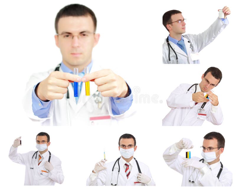 Set (collage) of doctor stock image. Image of houseman - 29413161