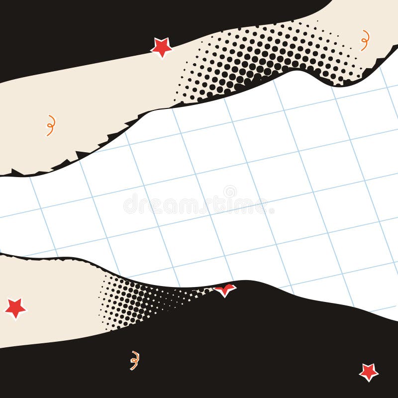 Set of Collage Elements with Phones. Retro Banner Concept with Cut Out ...