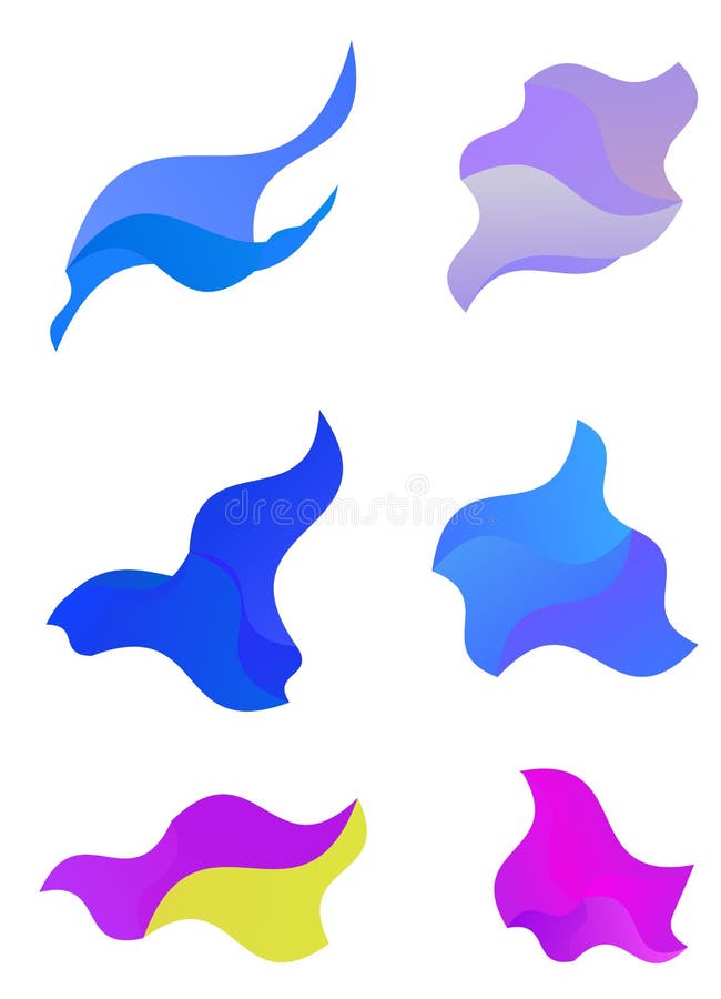 Set, Collection of Abstract Irregular Geometric Shapes. Modern Dynamic ...