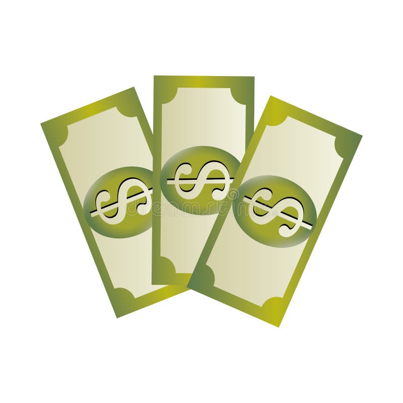 Set Collection Banknote with Dollar Sign Stock Vector - Illustration of ...