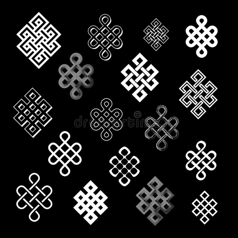 Set Collection of the Endless Knots Stock Vector - Illustration of ...