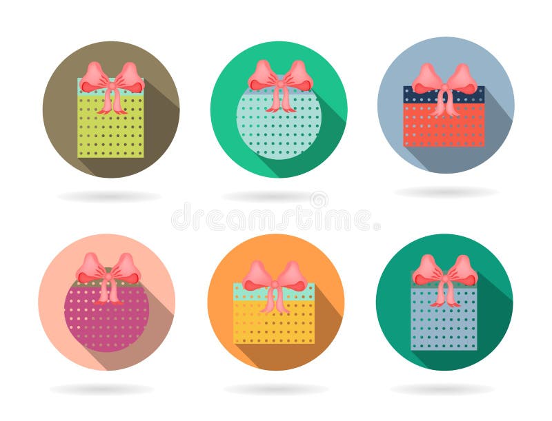 Set, Collection, Group of Six Isolated, Flat Stock Vector ...