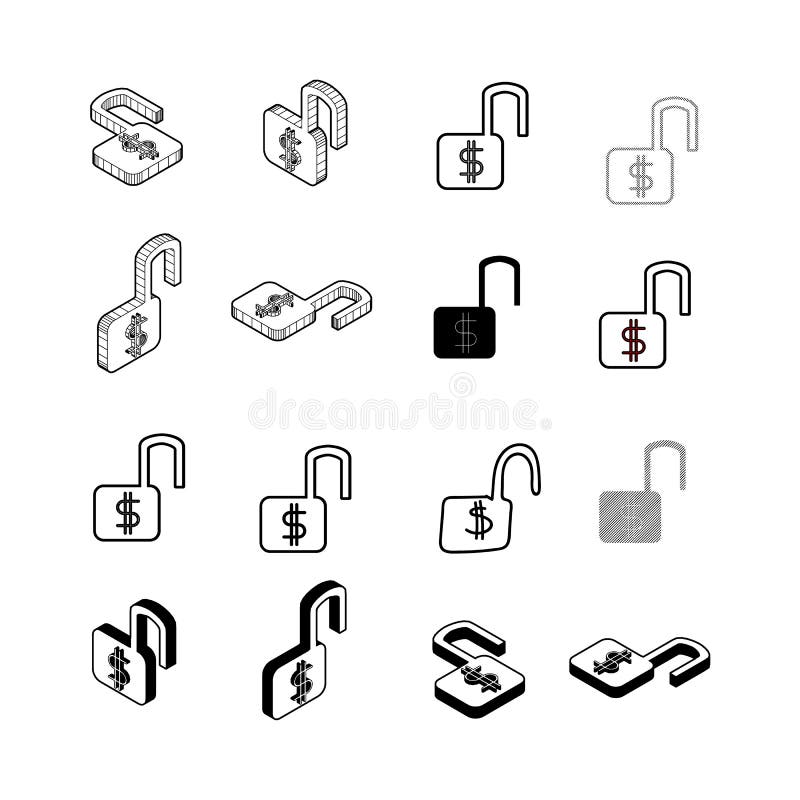 Lock Icon Multi Type Stock Illustrations – 15 Lock Icon Multi Type ...