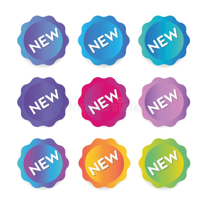 A Collection of Round Stickers Labels for Banners Stock Vector ...