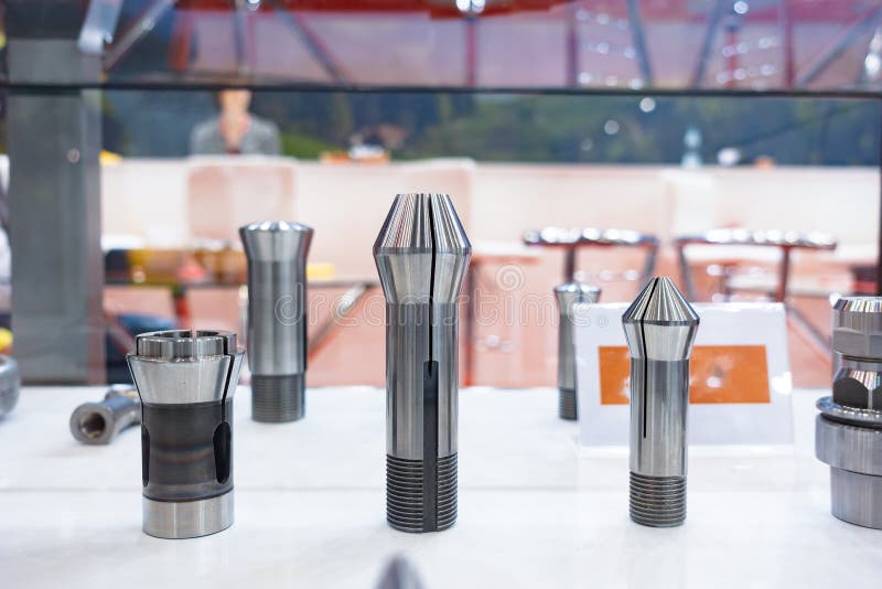 Set of Collets for the Machine. Metal Collet Stock Photo - Image of ...