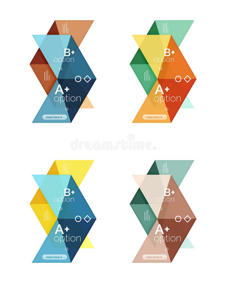 Set of Color Abstract Arrow Option Infographic Templates Stock ...