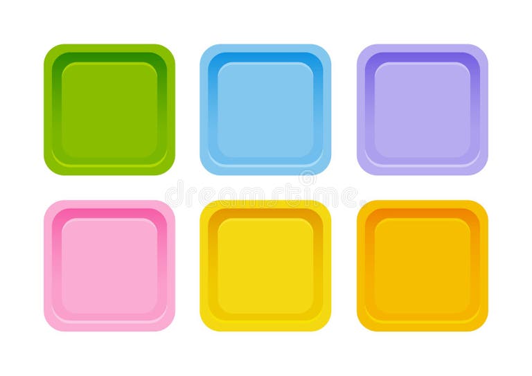 Set of color apps icons stock vector. Illustration of modern - 94755535