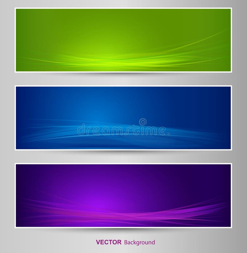 Set of color banner stock vector. Illustration of design - 56561867